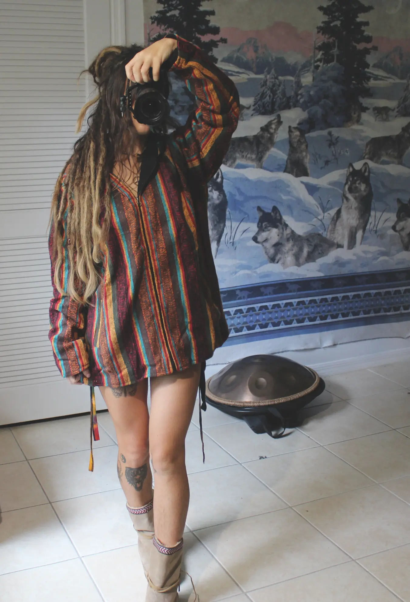 Thai cotton jacket (sunset) - ThriftedWolf